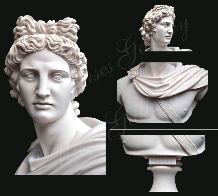 Famous Greek Marble Apollo Belvedere Bust Replica for Home Decor for ...
