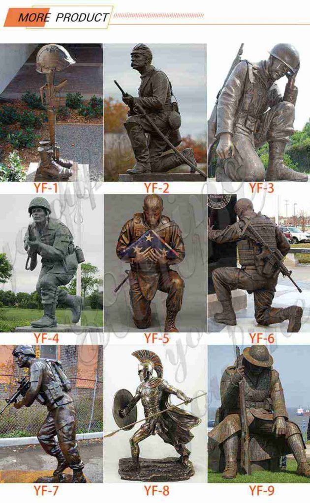 Famous WWII US Marine on Patrol Bronze Soldier Sculpture for Sale BOKK ...