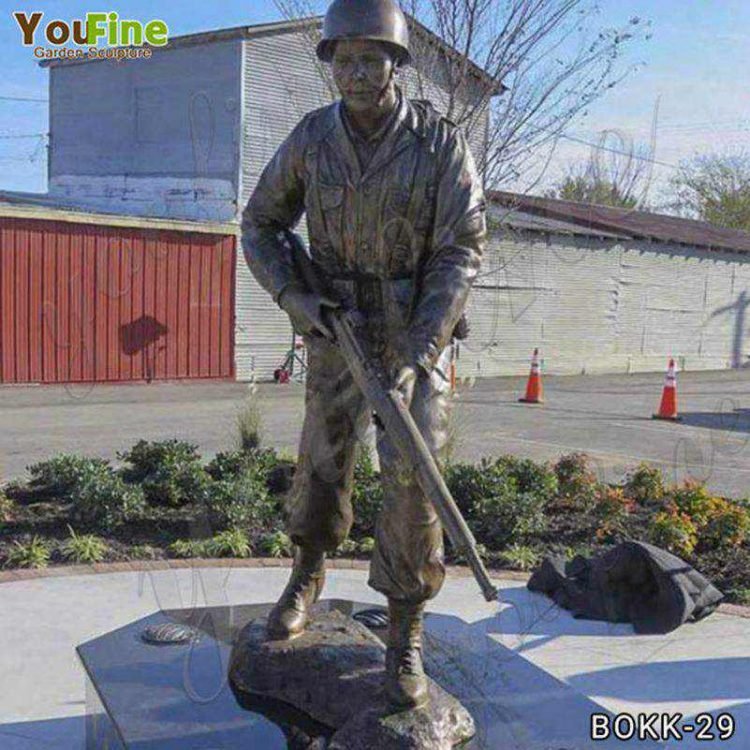 Famous WWII US Marine on Patrol Bronze Soldier Sculpture for Sale BOKK ...