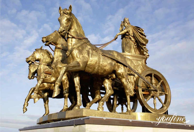 Large Antique Bronze Quadriga Sculpture Classical Decor For Sale BOKK ...