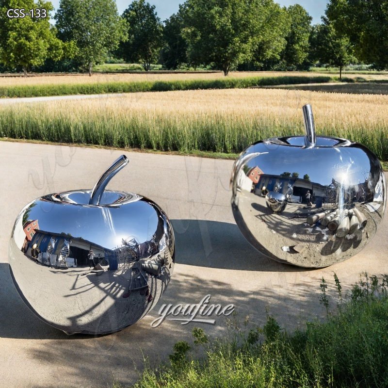 Outdoor Metal Big Apple Statue