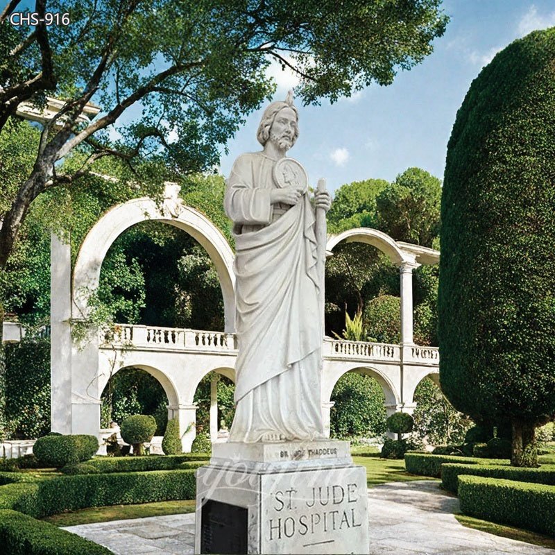 Marble Outdoor St. Jude Statue for Sale