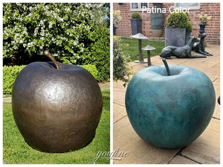 Bronze Apple Sculpture